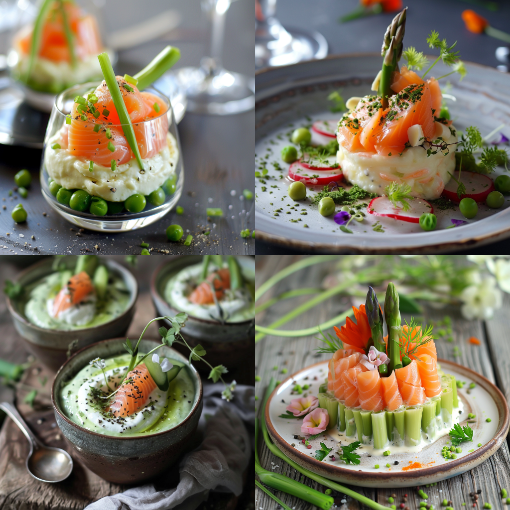 Mousse Dasperge Au Saumon Fumé Délicieuse Un Délice Raffiné à Tenter